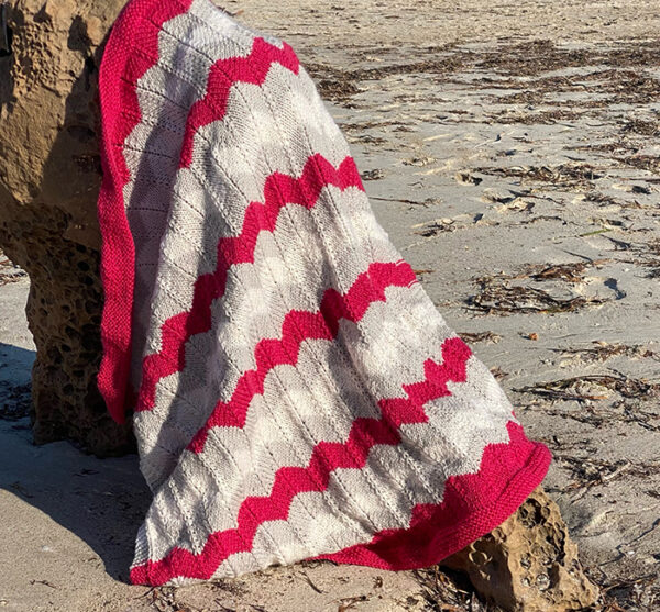 Sea Shells Blanket – Ashford Triple Knit pattern – Ashford Wheels and Looms